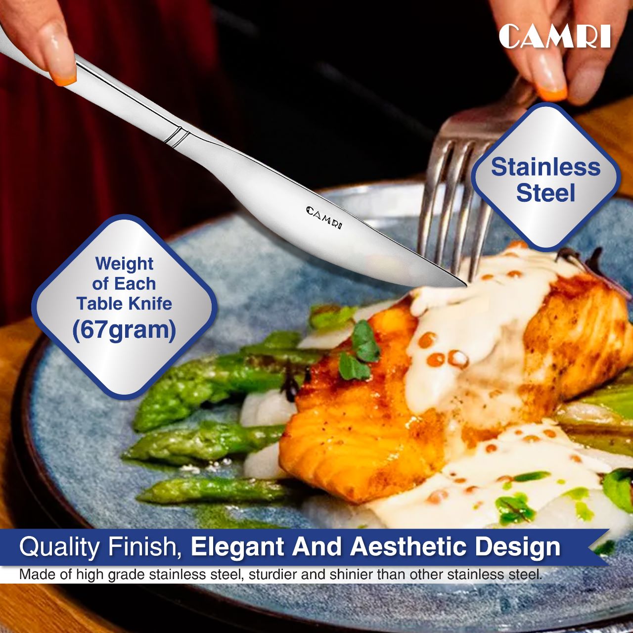 CAMRI Dinner Knife C37 Pack of 2 – Camri