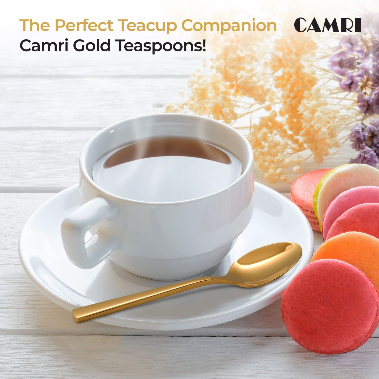 CAMRI Tea Spoons C37 GoldPack of 6 – Camri